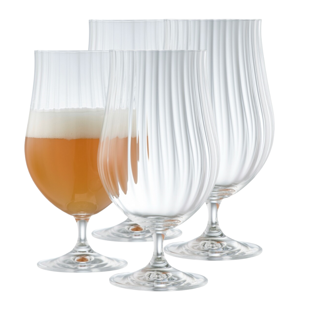 Galway Crystal | Erne | Set of 4 Beer Glasses | Prentice Home